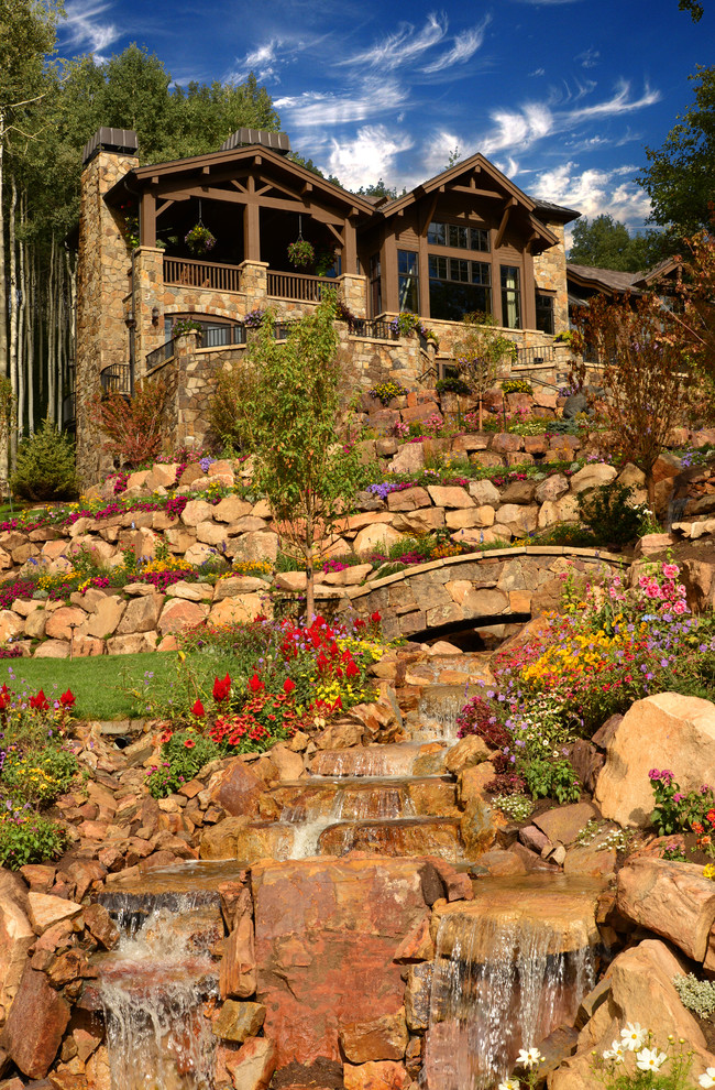 Mountain Stone Home Addition - Rustic - Exterior - Denver - by RMT ...