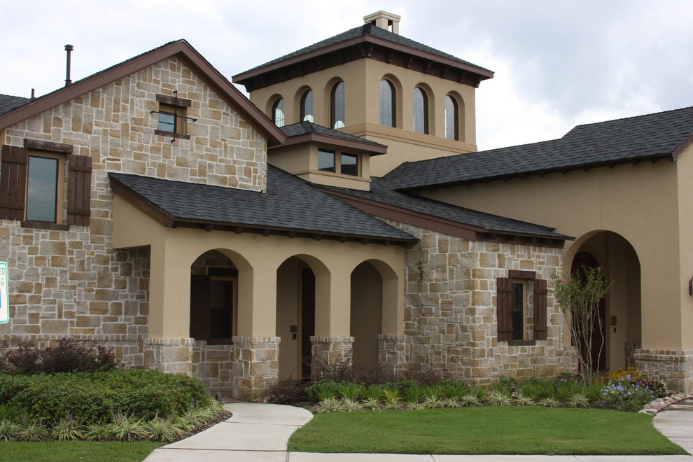 Natural Stone Exterior - Traditional - House Exterior - Houston - by ...