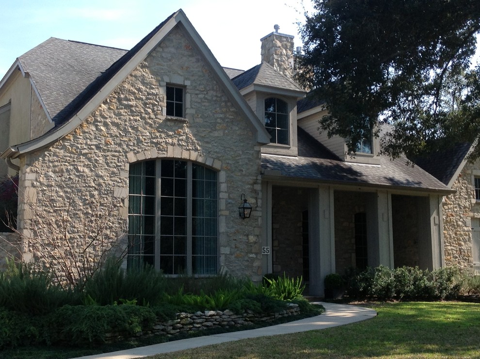Natural Stone Exterior - Traditional - House Exterior - Houston - by ...