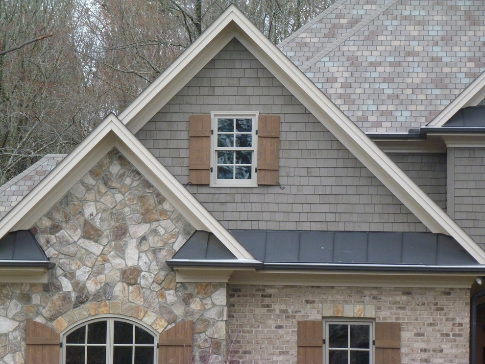 Natural stone, shake, shutters, metal roofing - Craftsman - Exterior ...