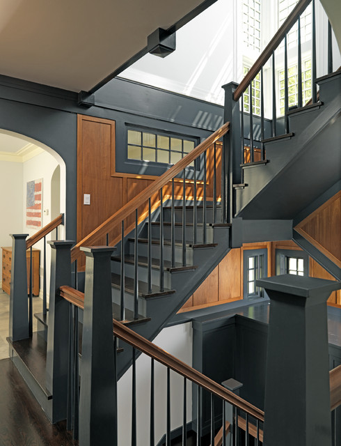 New American Home Exterior - Contemporary - Staircase - Boston - by LDa ...