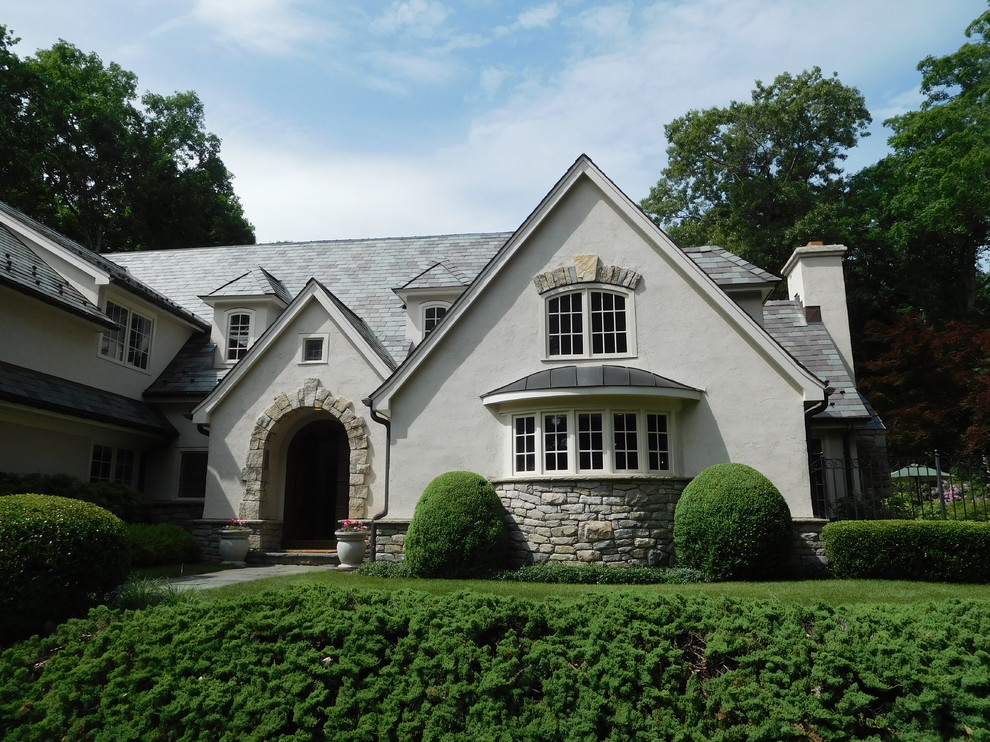 New Canaan French Country Transformation - Traditional - House Exterior ...