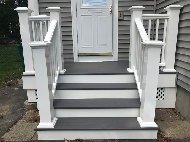 New Composite Deck and Mastic Vinyl Siding - Traditional - Exterior ...