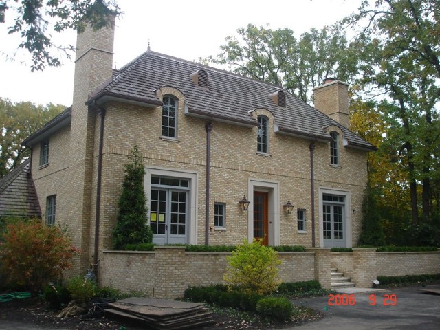 New Construction / Brick & Stone work - Traditional - House Exterior ...