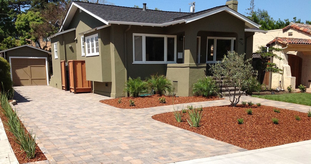 New Driveway, Walkway and Step Overlay - Contemporary - House Exterior ...