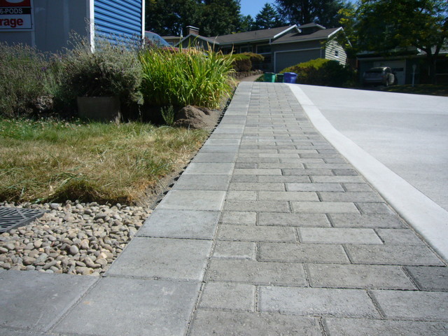 New Driveway with Paver borders - Traditional - House Exterior ...
