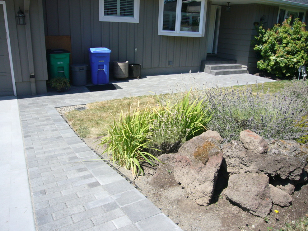 New Driveway with Paver borders - Traditional - Exterior - Portland ...