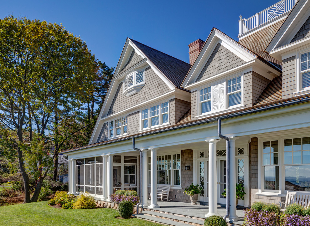 New England Shingle Style Residence - Transitional - Exterior - New ...
