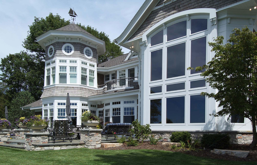 New England Shingle Style Vacation Cottage Exterior - Traditional ...
