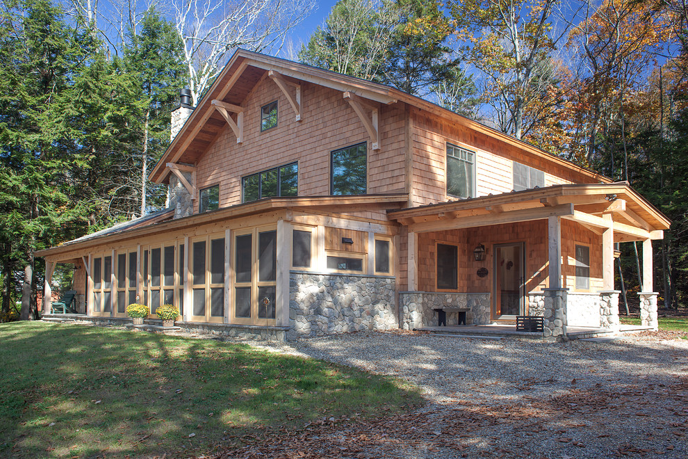 New Hampshire Lake House - Rustic - Exterior - Boston - by Bensonwood ...