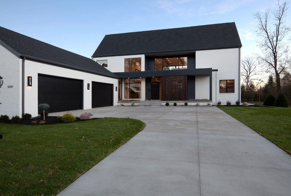 New Modern Colonial House - Exterior - Indianapolis - by HAUS ...