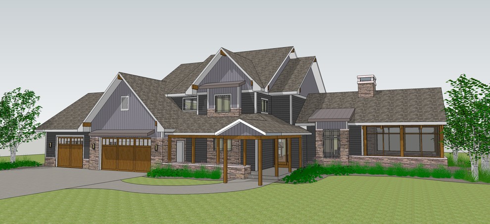 New Residence Design - Front Elevation - Arts & Crafts - House Exterior ...