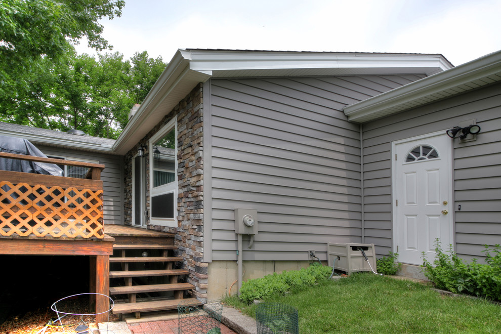 New Siding and Cultured Stone - Modern - Exterior - St Louis | Houzz