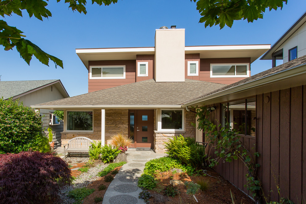 North Seattle Mid-Century Second Story Addition - Modern - Exterior ...