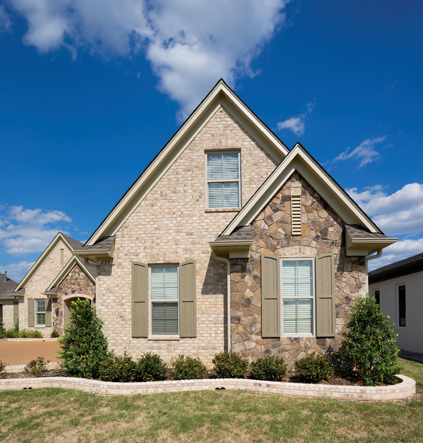 Nottingham Tudor Brick & Tennessee Fieldstone Rock Home - Tennessee ...