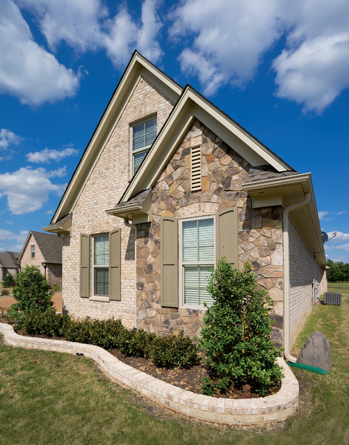 Nottingham Tudor Brick & Tennessee Fieldstone Rock Home - Tennessee ...