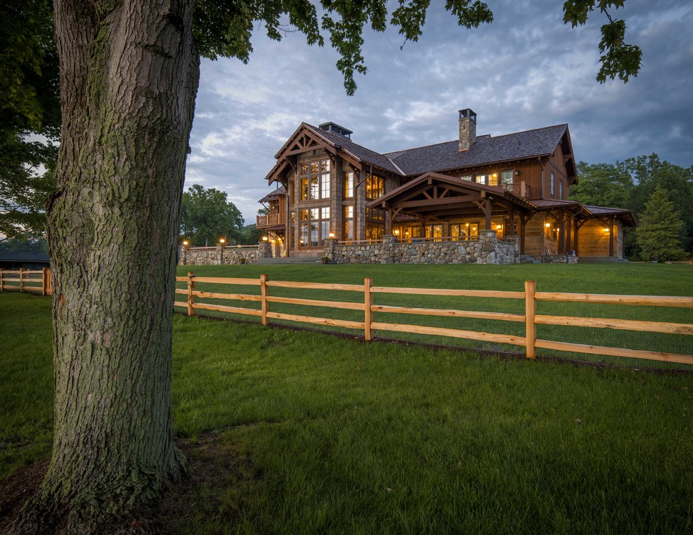 NY Timber Frame - Rustic - Exterior - New York - by Carolina ...