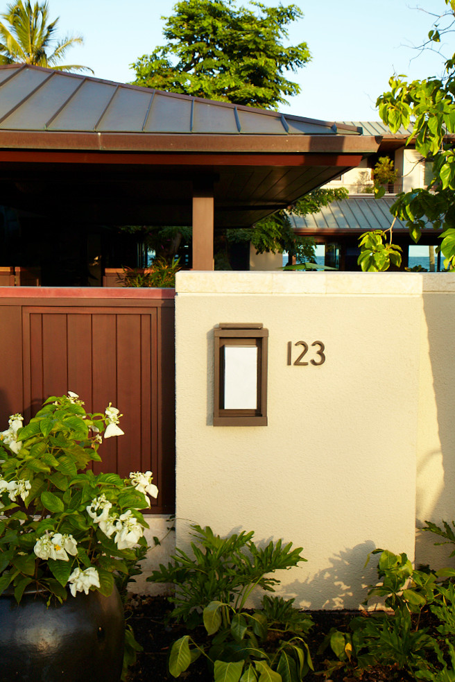 Oahu Beach Front Residence - Front Gate - Tropical - Exterior - Hawaii ...