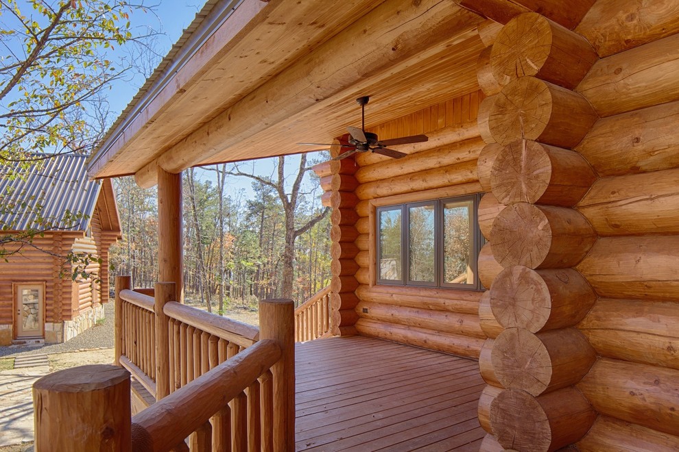 Oklahoma Log Home - Rustic - Exterior - Dallas - by Rustic Elegance ...