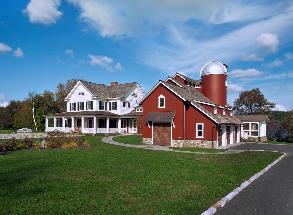Original Design Farmhouse and Barn - Farmhouse - Exterior - New York ...