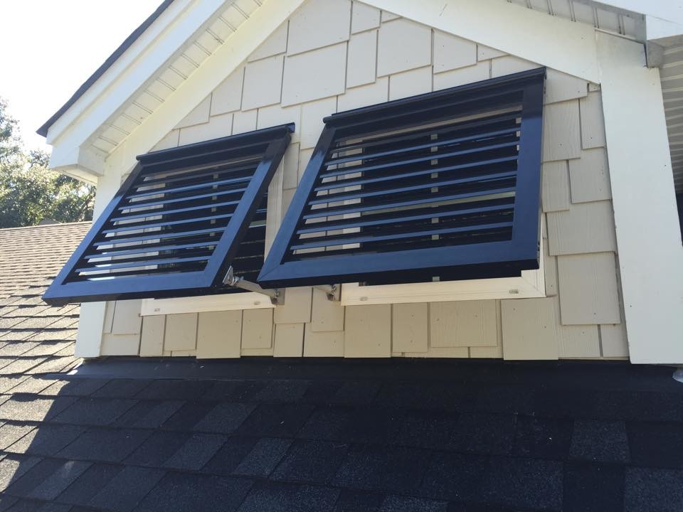 Outdoor Hurricane Shutters - Beach Style - Exterior - Atlanta - by ...