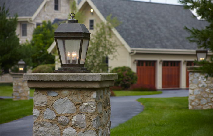 Outdoor Lighting for a New Traditional Country Estate - Farmhouse ...