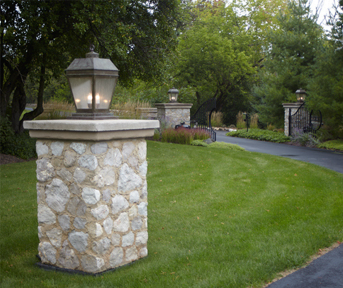 Outdoor Lighting for a New Traditional Country Estate - Farmhouse ...