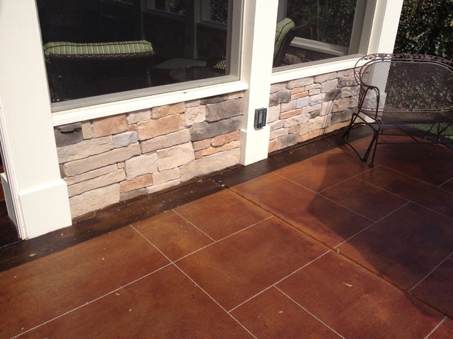 Outdoor Living Addition with Concrete Staining Options - Traditional ...