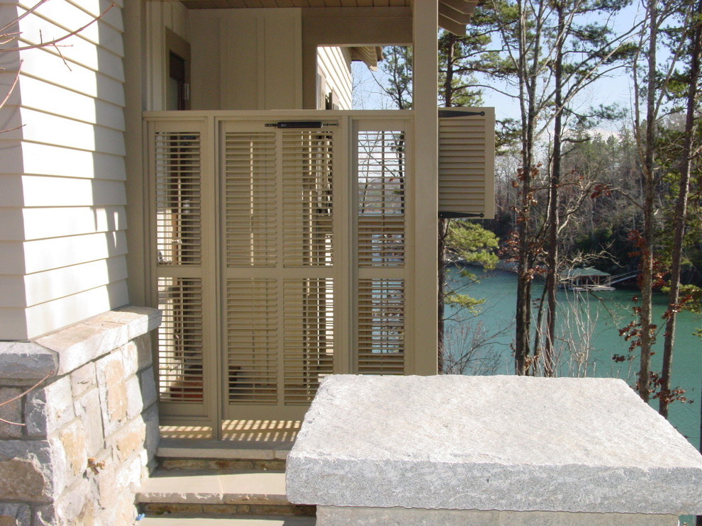 Outdoor Shower with Louvered Shutters - Traditional - Exterior - Other ...