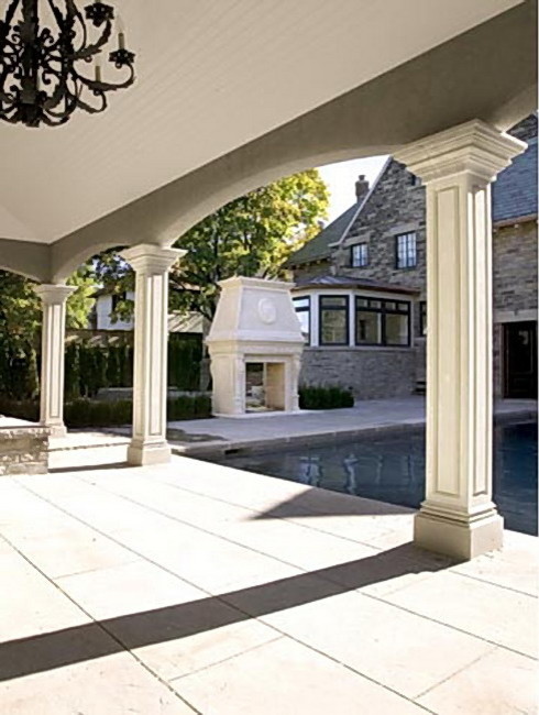 Outdoor Square Stone Columns - Traditional - Exterior - Toronto - by ...