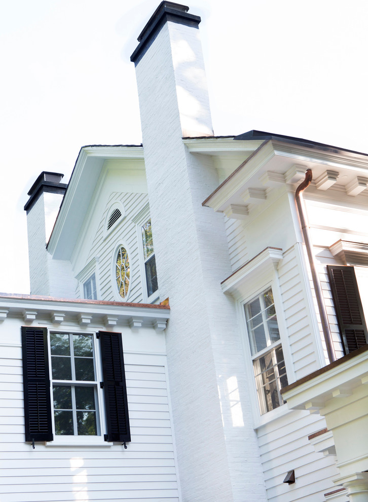 Painted White Chimneys - Traditional - Exterior - New York - by Lasley ...