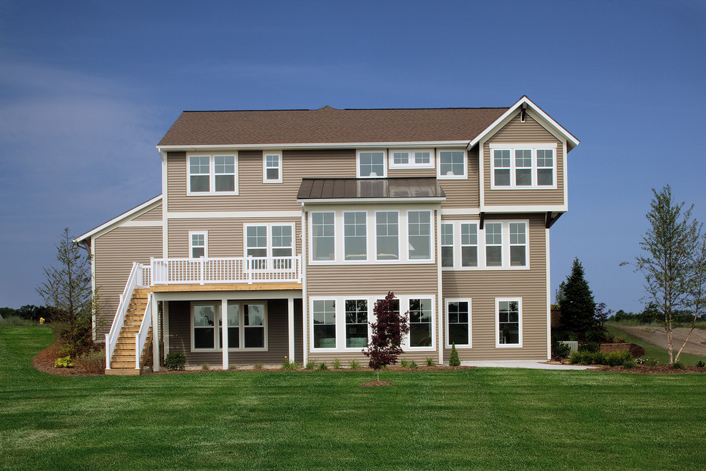 Parkhurst Floor Plan, rear elevation - Traditional - House Exterior ...