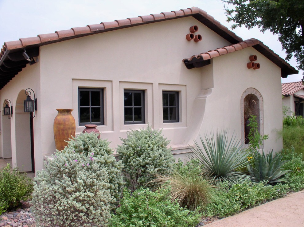 Partial Front Elevation at Garage - Mediterranean - Exterior - Austin ...