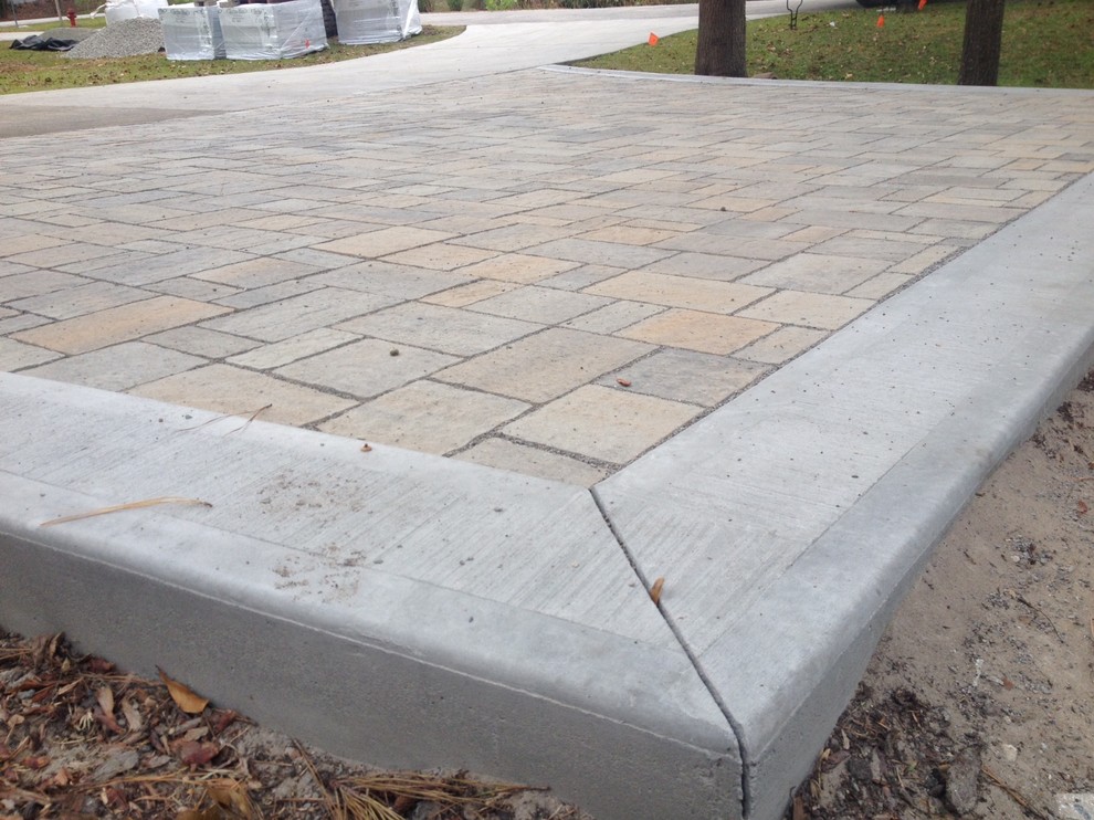 paver parking pad and walkway - Traditional - Exterior - Raleigh - by ...