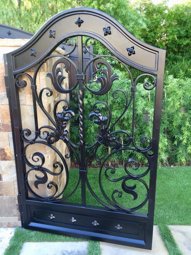 Pedestrian Hand Forged Gates - Mediterranean - Exterior - Santa Barbara ...
