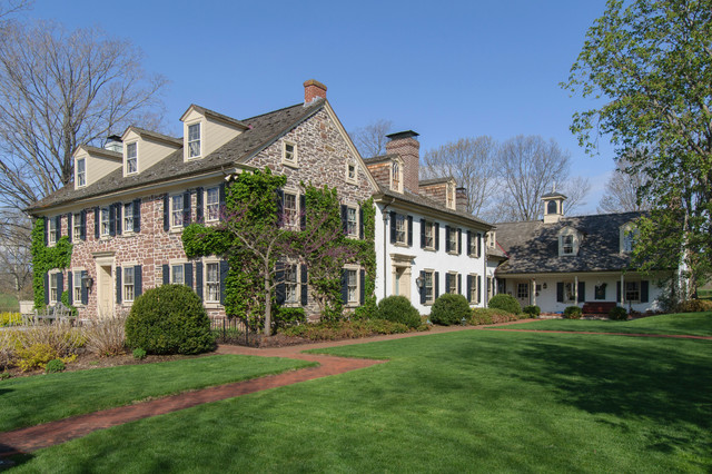 Pennsylvania Manor Farmhouse & Outbuildings - Country - House Exterior ...