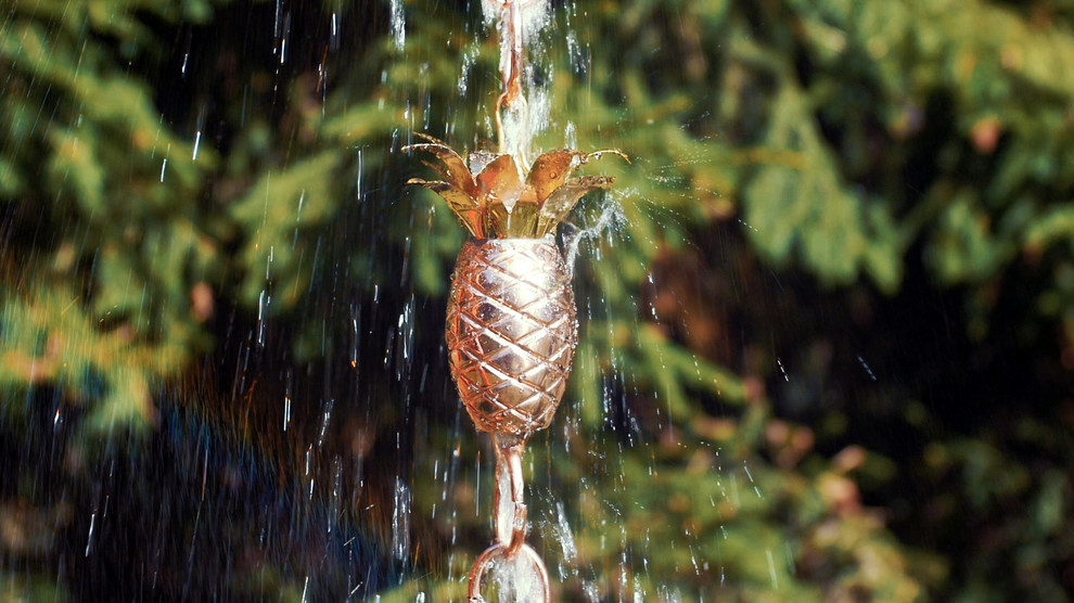 Pineapple Rain Chain - Polished Copper by Good Directions - House ...