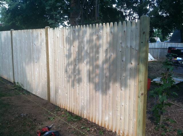 Plainville | Signature Stockade Fence Design - Transitional - House ...