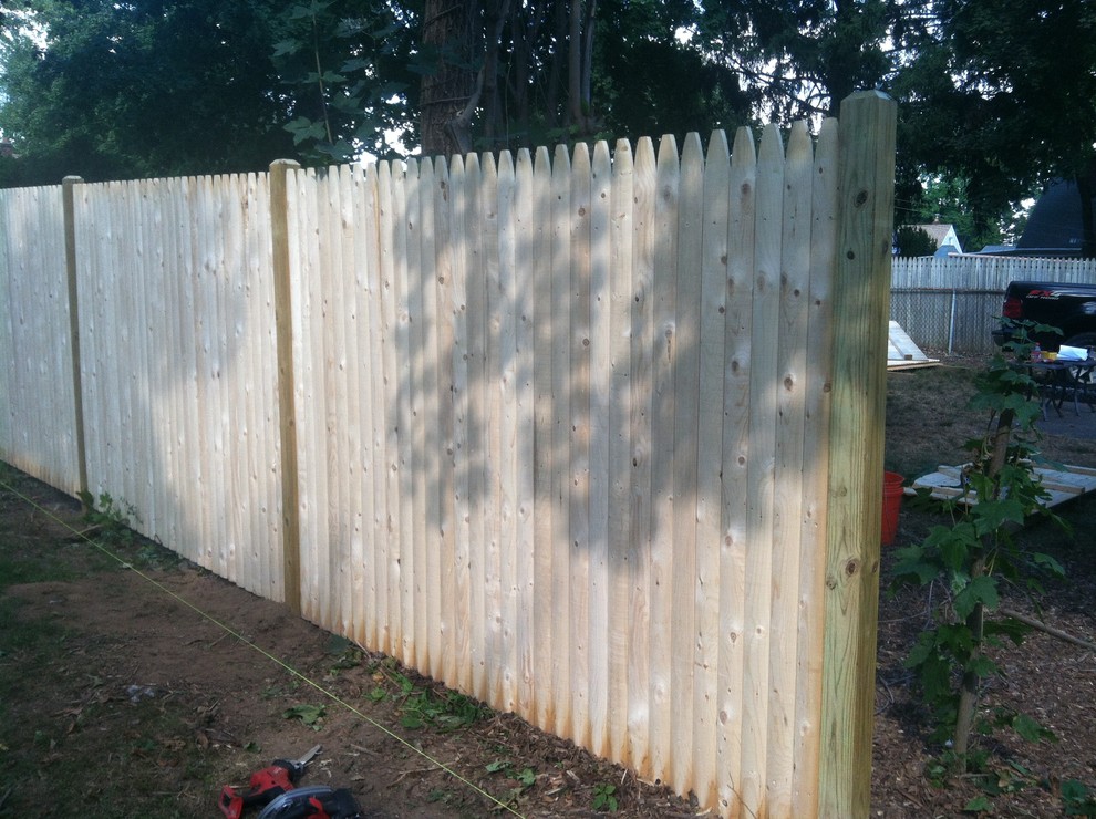 Plainville | Signature Stockade Fence Design - Transitional - House ...