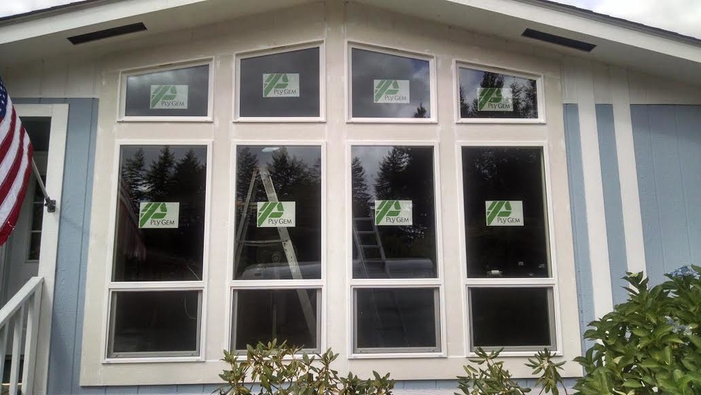 PlyGem Window Install, Cedar Trim - Beach Style - Exterior - Seattle ...