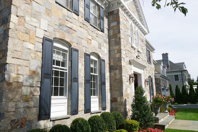 Plymouth Custom Natural Stone Veneer Blend - Traditional - House ...