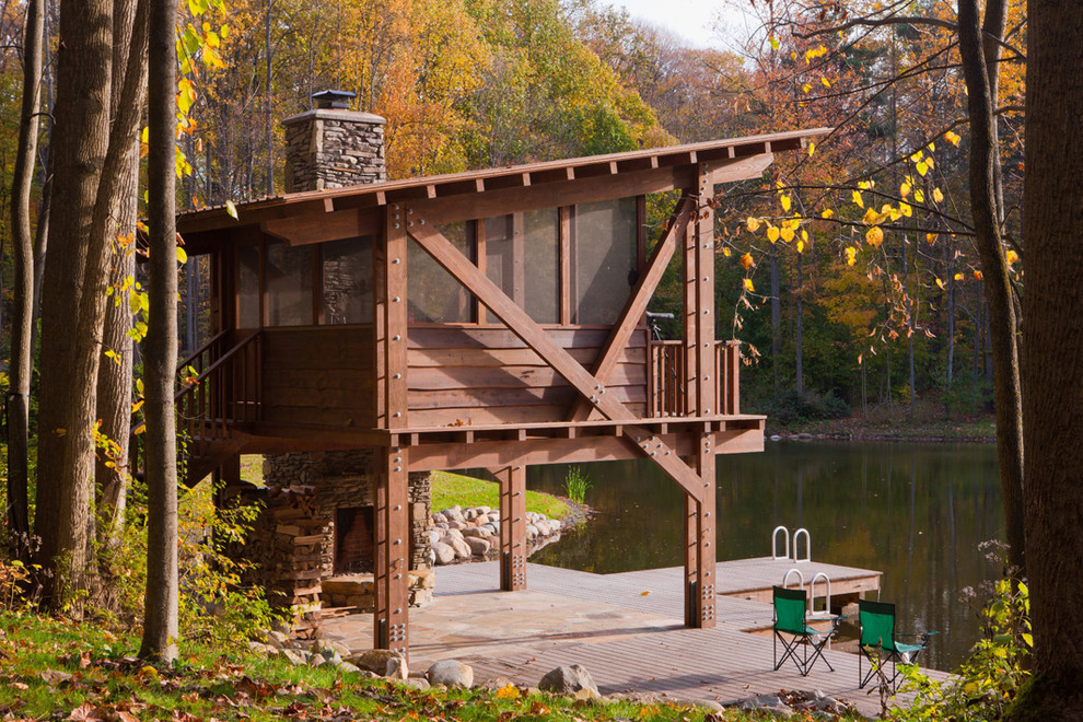 Pond Pavilion - Rustic - Exterior - Cleveland - by Peninsula Architects ...