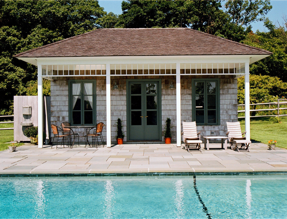 Pool House - Beach Style - Exterior - Bridgeport - by Clawson ...