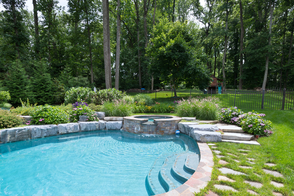 Poolscape and Planters - Traditional - Exterior - New York - by Britney ...