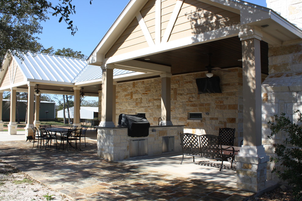 Porches and Outdoor Kitchen - Traditional - Exterior - Houston - by ...