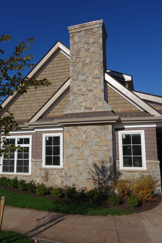 Portland Custom Natural Thin Stone Veneer Chimney - Traditional ...