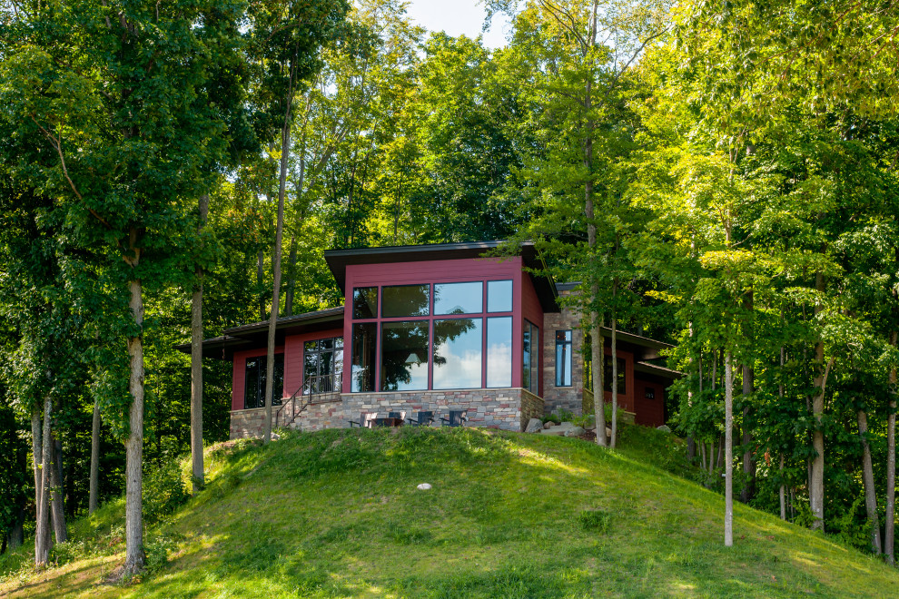 Prairie Style Cottage - Rustic - Exterior - Detroit - by Joseph Mosey ...