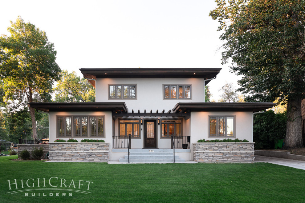 Prairie Style Historic Home Exterior - Moderno - Fachada - Dénver - de ...
