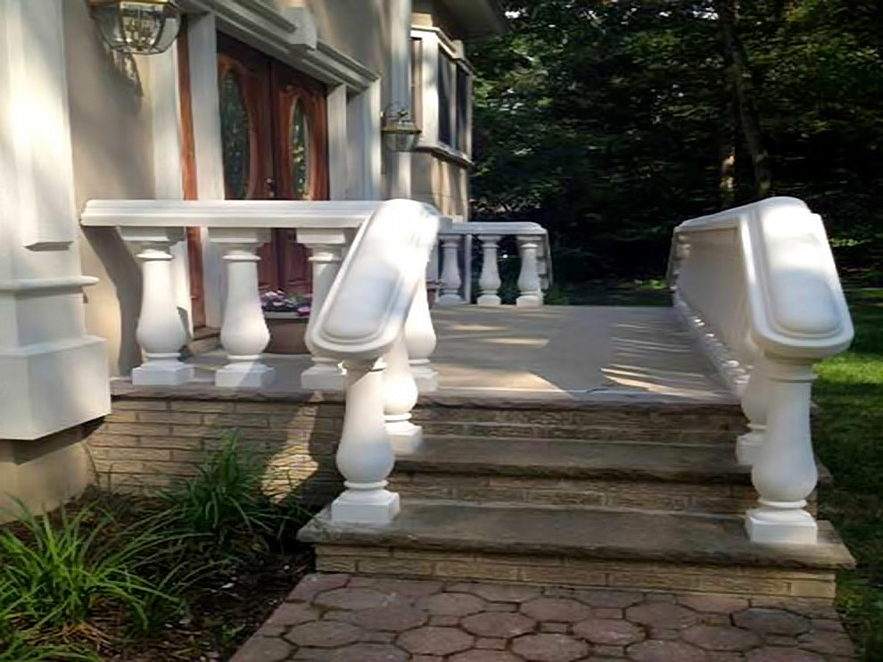 Precast Balusters And Handrails for Back Entrance - Craftsman ...
