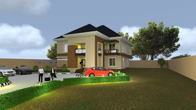 Modern Houses In Edo State Nigeria He Did The Painting Of The Building